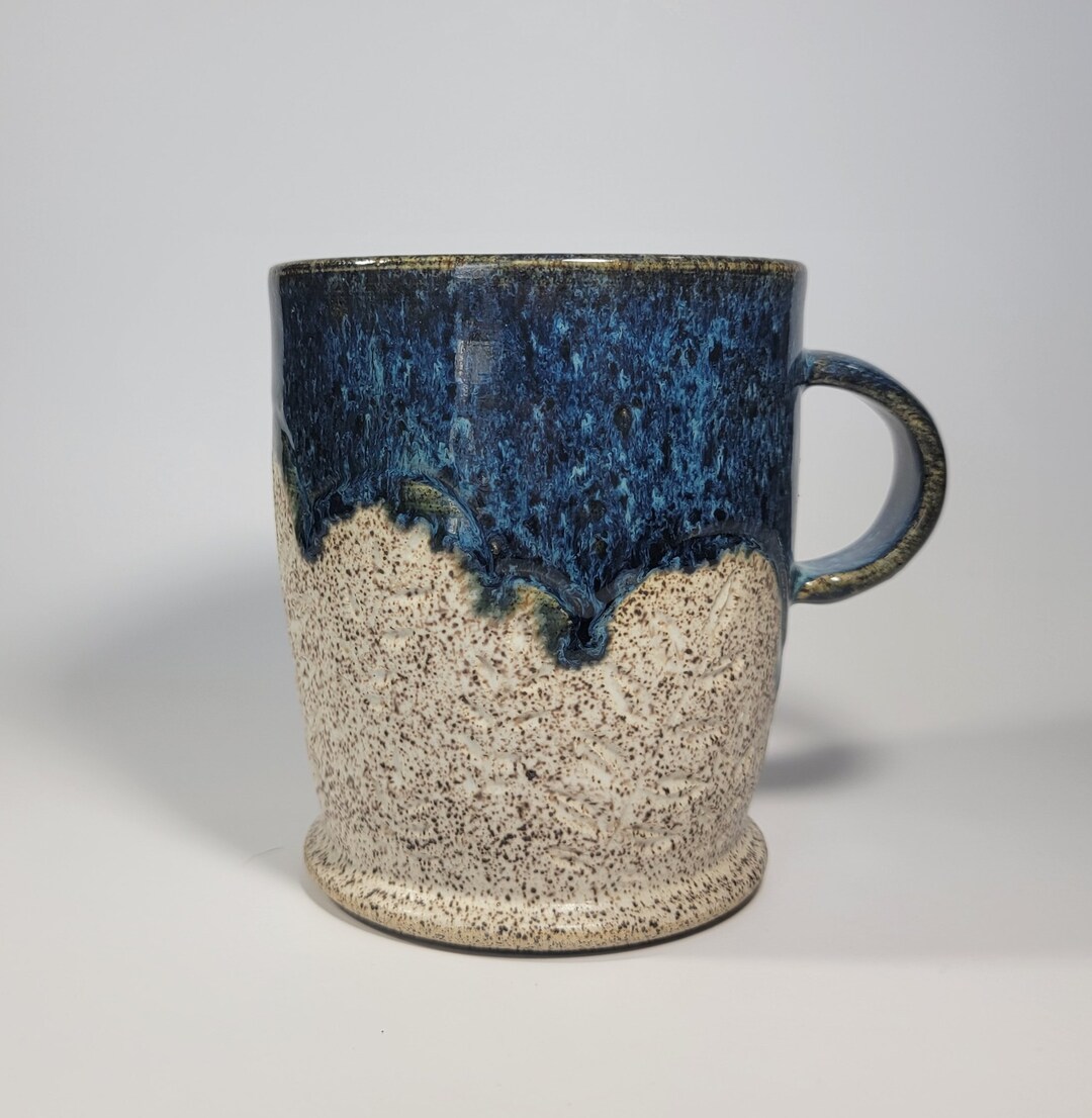 Mug With Floating Blue Glaze - Etsy