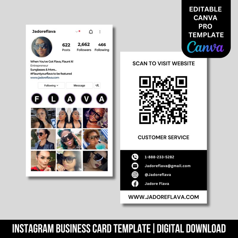 Influencer Business Cards - Etsy