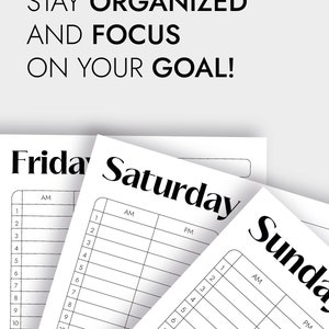 Weekly Planner Printable, Mental Health, Minimalist Weekly Schedule, to ...