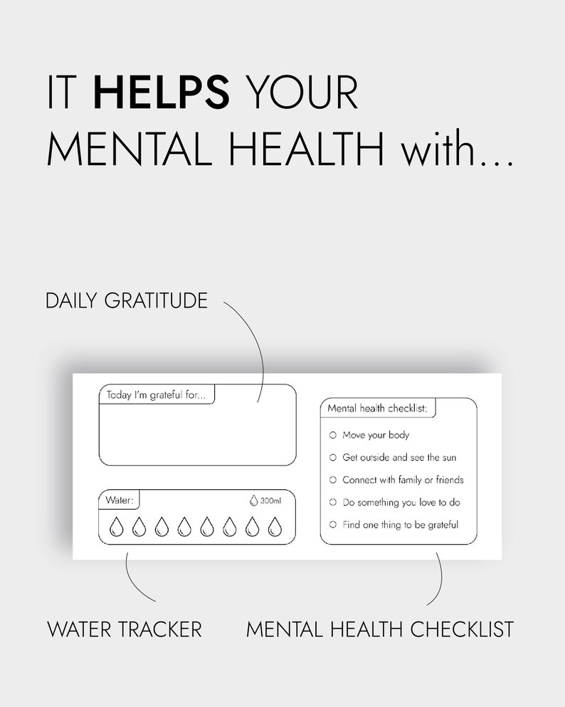 Weekly Planner Printable, Mental Health, Minimalist Weekly Schedule, to ...