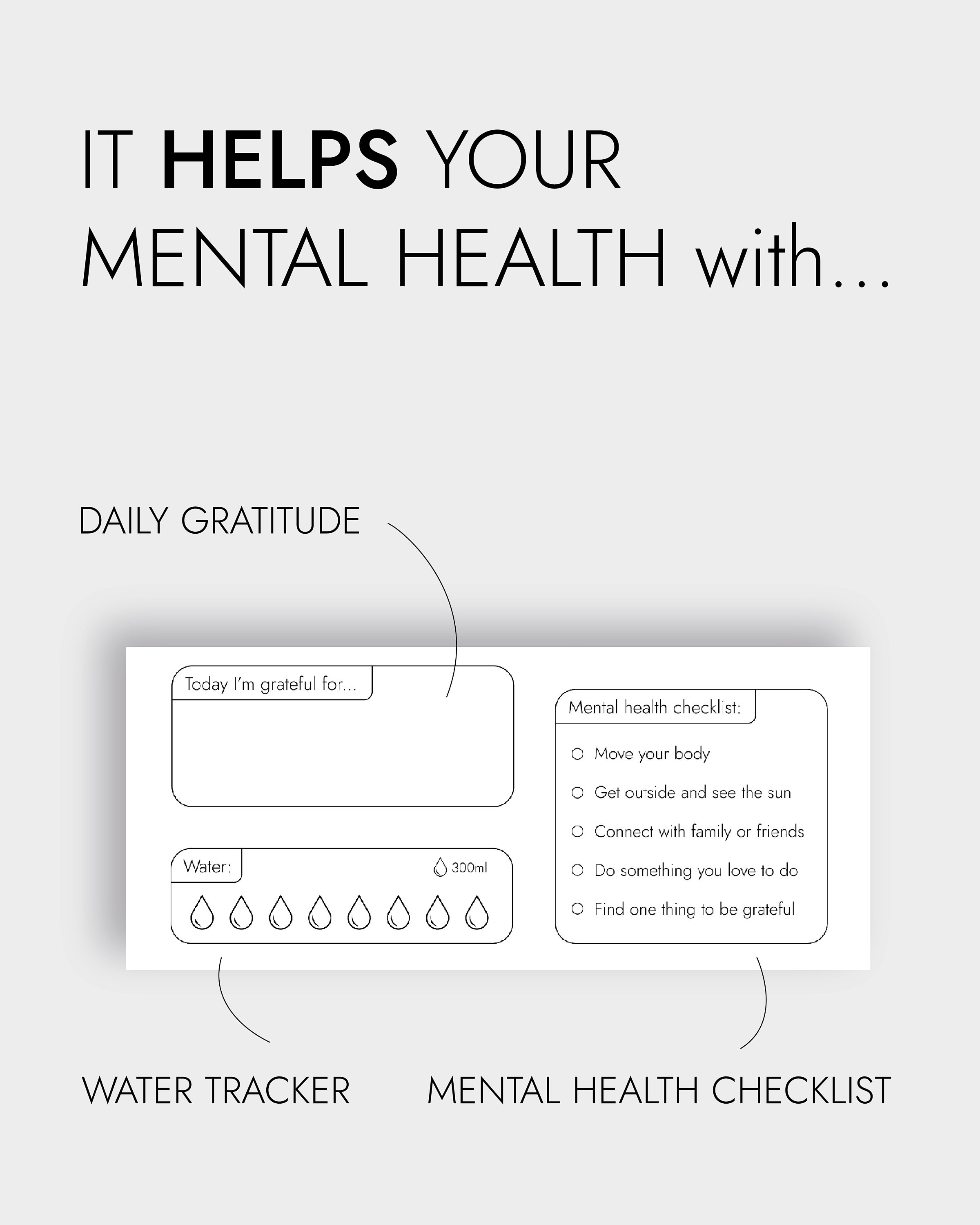 Weekly Planner Printable Mental Health Minimalist Weekly - Etsy