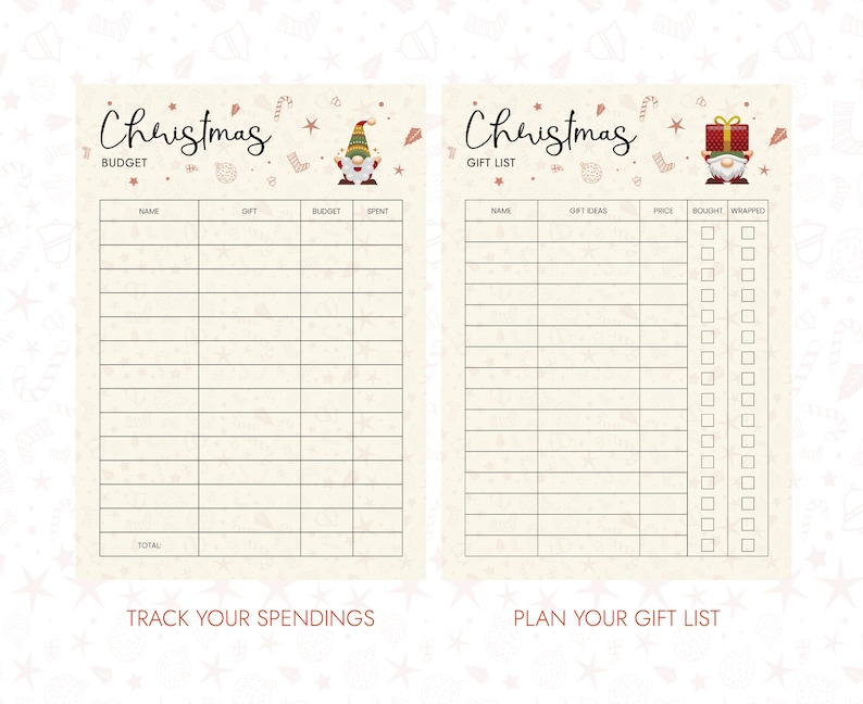 Christmas Planner Printable, Holiday Planner, Planner Bundle, Gift and ...