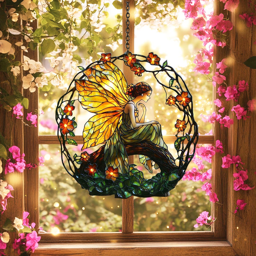Forest Fairy ACRYLIC SUNCATCHER Fairy Lightcatcher Window Hanging ...