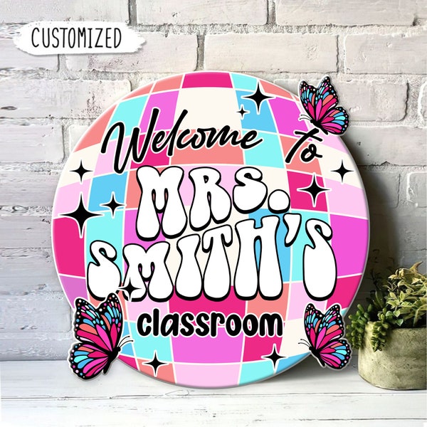 Personalized Disco Ball Classroom Sign - Etsy
