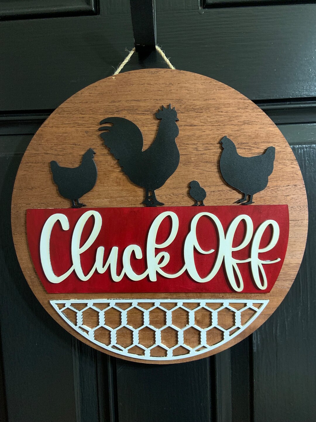 Cluck off Porch Sign/front Door Decor/ Porch Sign / Farm House Sign - Etsy