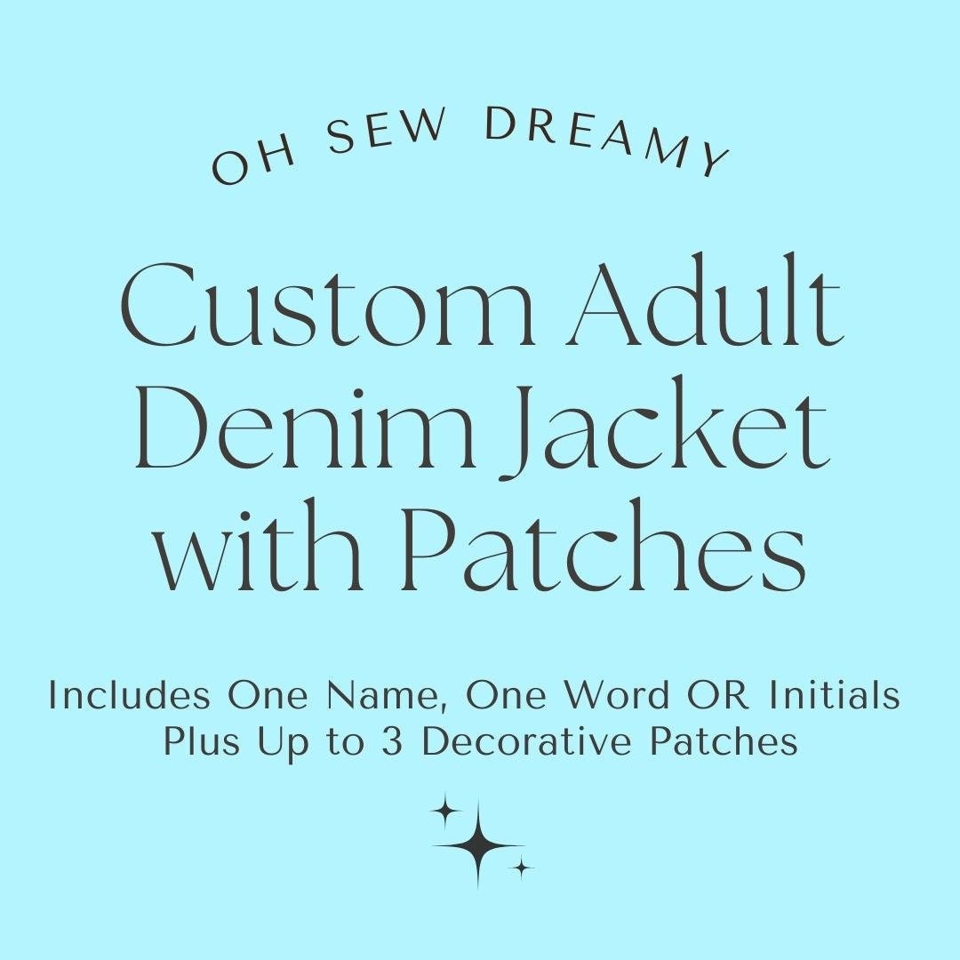 Custom Denim Jacket With Patches on Back for Adults - Etsy