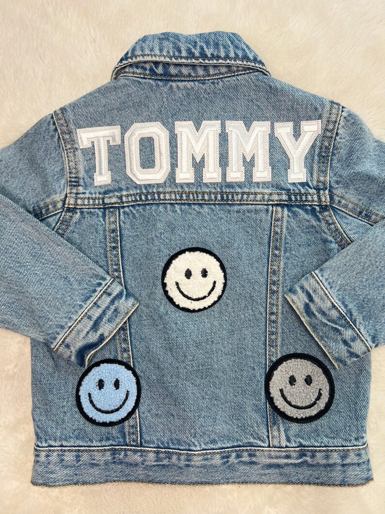 Personalized Denim Jacket With Patches for Babies Toddlers - Etsy