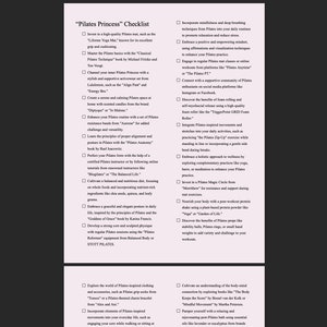 100 Pink Pilates Princess Checklist, Aesthetic Tiktok Lifestyle ...