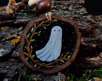 Handpainted Ghost Art | Whimsical Enchanted Forest Art | Woodslice ...