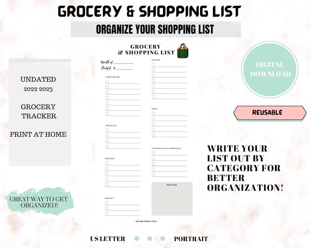 Grocery Shopping, Meal Prep, Food Shopping List, Budget Grocery List ...