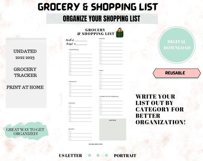 Grocery Shopping, Meal Prep, Food Shopping List, Budget Grocery List ...