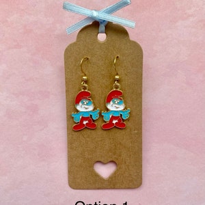 Smurf Inspired Earrings. Assorted Smurf Earrings. Cartoon Character ...