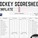 Hockey Score Sheet Template, Team Roster, Player Management, Spare List ...
