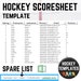 Hockey Score Sheet Template, Team Roster, Player Management, Spare List ...