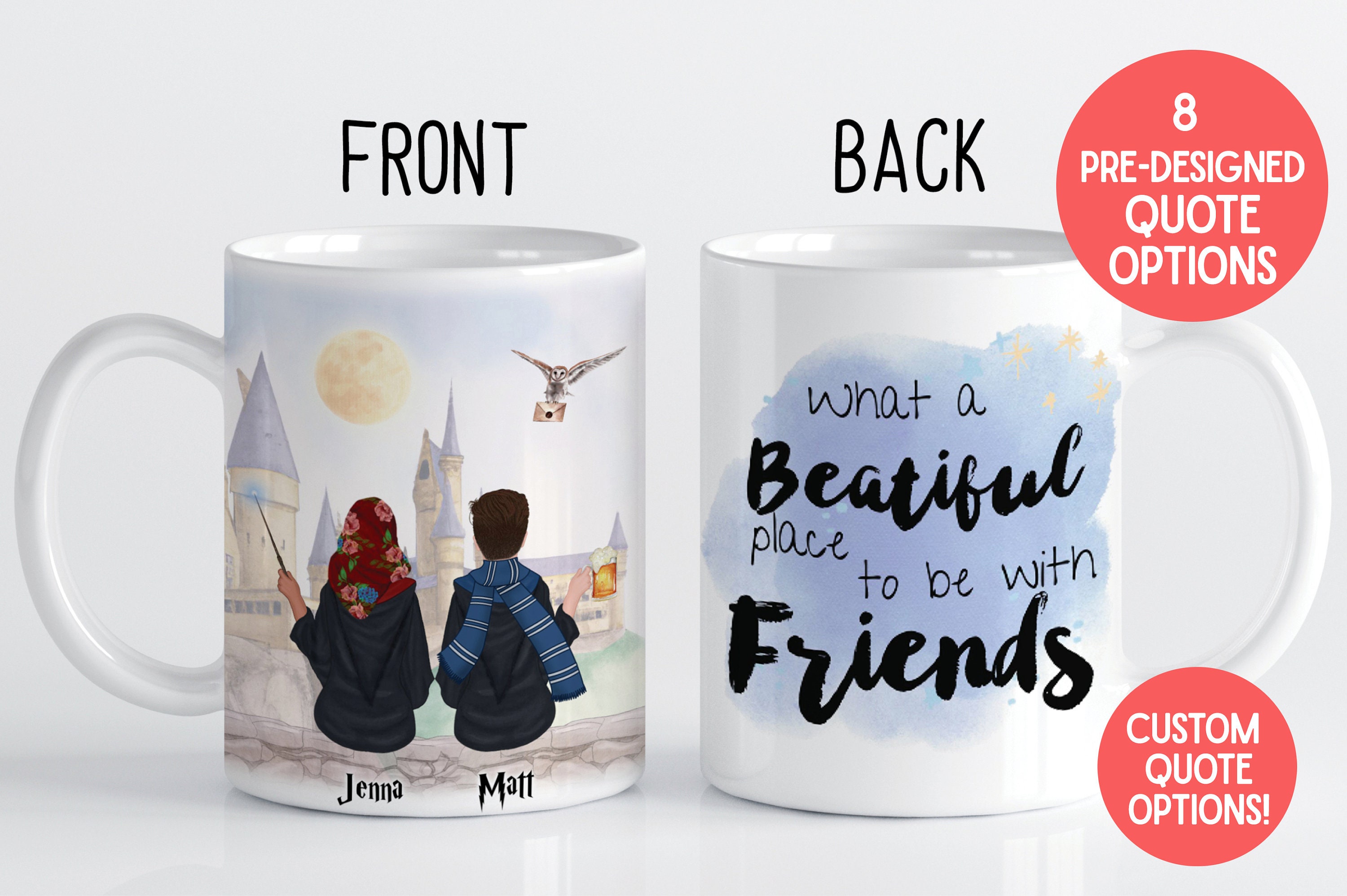 Custom Wizard Mug, Custom Wizard Best Friend Mug, Personalized Wizard ...