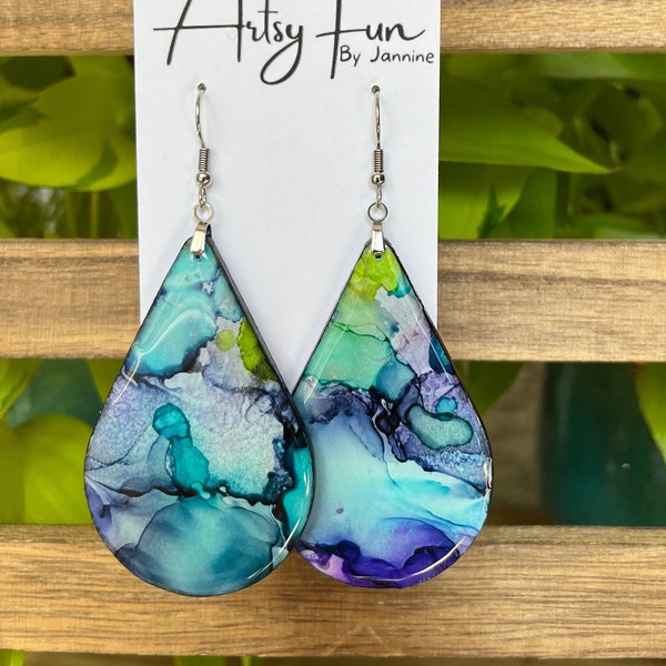 Alcohol Ink Jewelry - Etsy