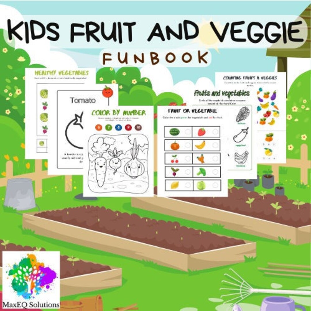 Fruit & Veggie Workbook | 25 Pages | Printable | Kids Early Learning ...