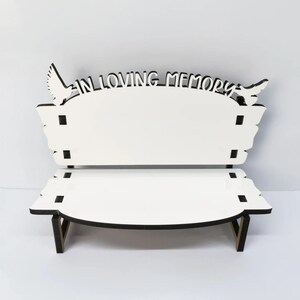 In Loving Memory Sublimation Bench With Doves - Etsy
