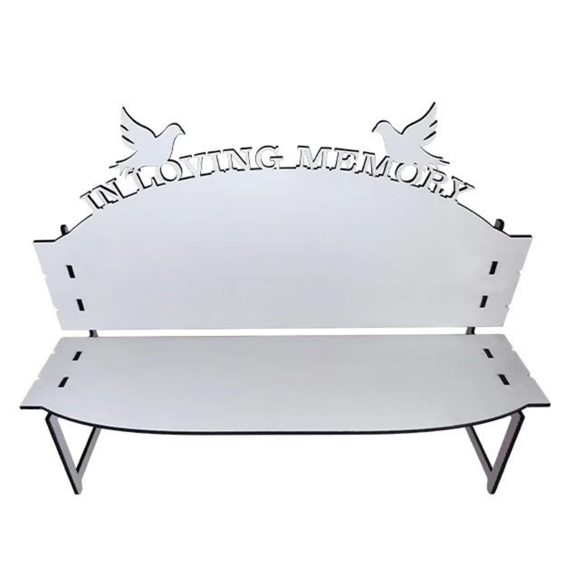 In Loving Memory Sublimation Bench With Doves - Etsy