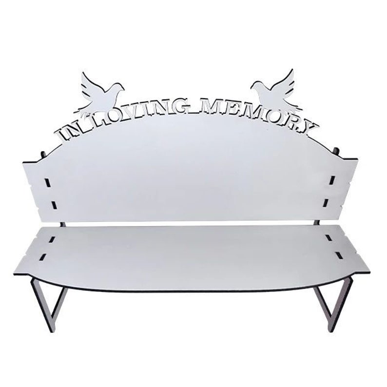 In Loving Memory Sublimation Bench With Doves - Etsy