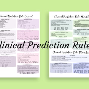 7 PAGE Clinical Prediction Rules (cpr's) for Orthopedic Physical ...