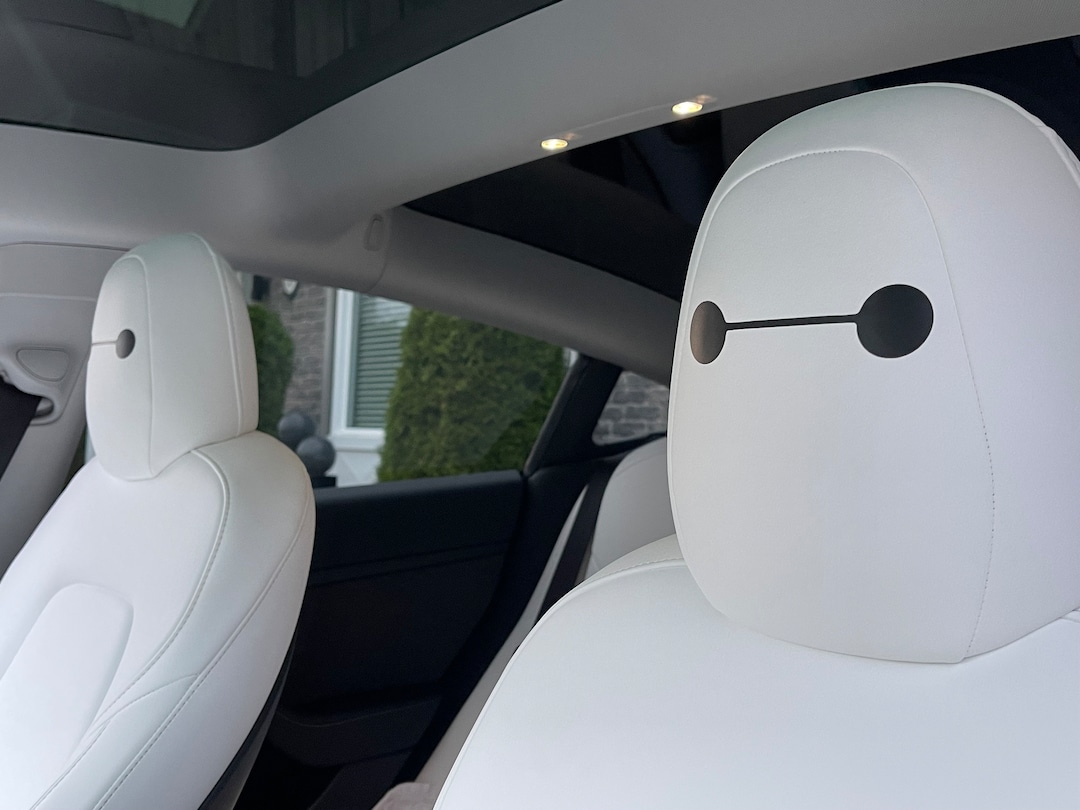 Big Hero Baymax Eyes- Set of 6 - Tesla Seat Decal Stickers - Model S 3 ...