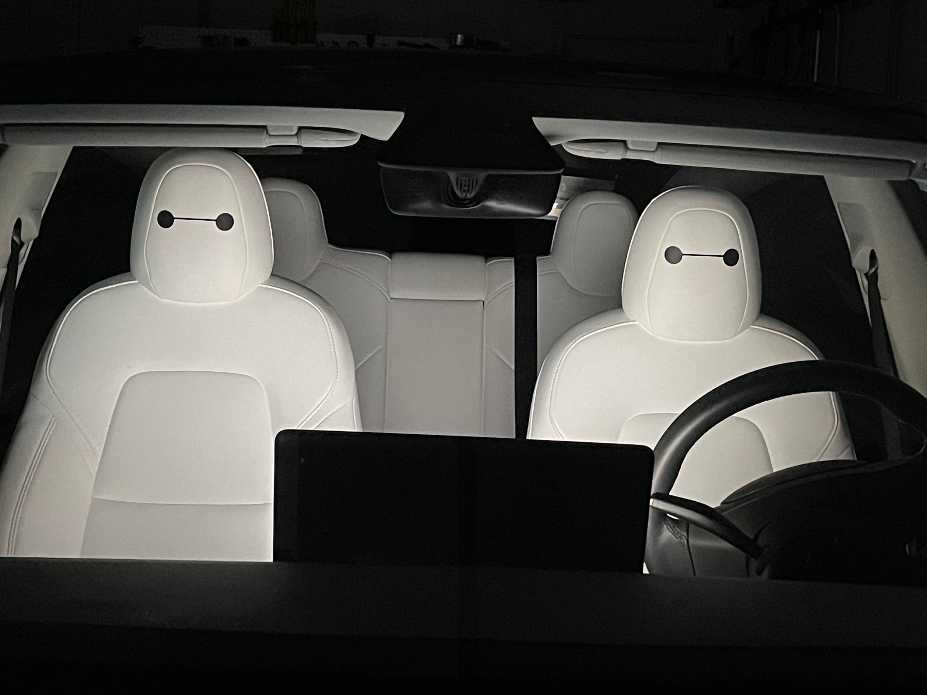 Big Hero Baymax Eyes- Set of 6 - Tesla Seat Decal Stickers - Model S 3 ...