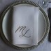 Custom Logo Embroidered Luxury Linen Napkin, Personal Logo Embroidered ...