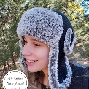 Trapper Hat Crochet Pattern / DIY Beanie / Winter Hat PDF / 3 Sizes - Etsy