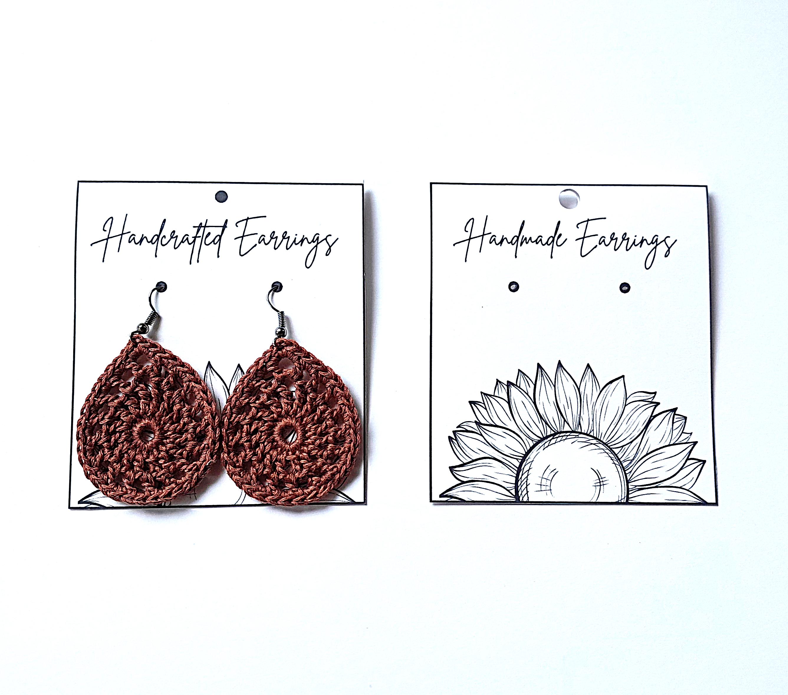 Earring Display Card Template, Printable Download, Market Cards, DIY ...