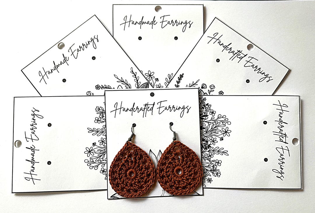 Earring Display Card Template, Printable Download, Market Cards, DIY ...