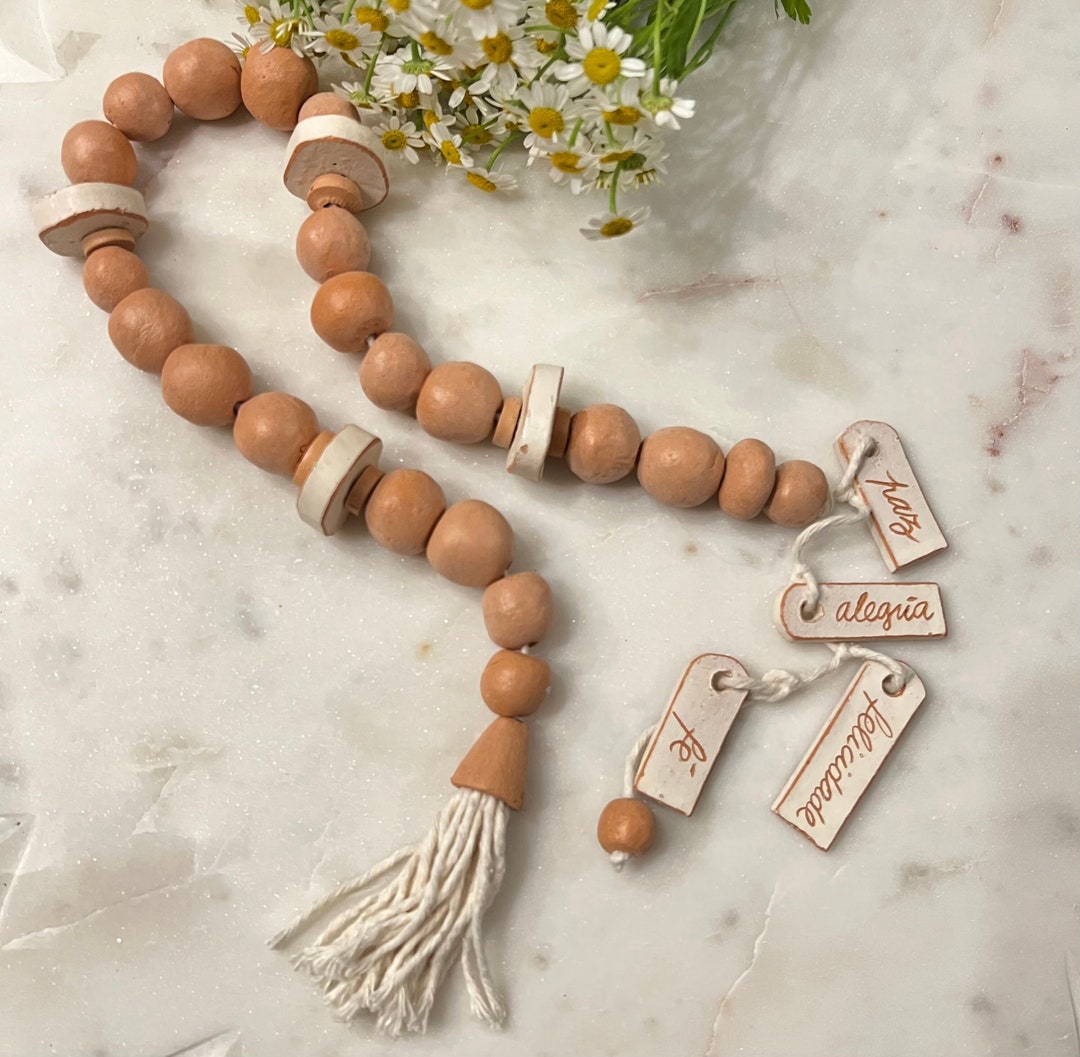 Clay Bead Garland Lucky Words - Etsy