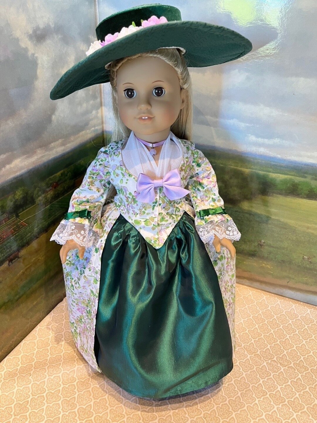 Beautiful Custom Floral Historical 1780s robe à Langlaise or english ...