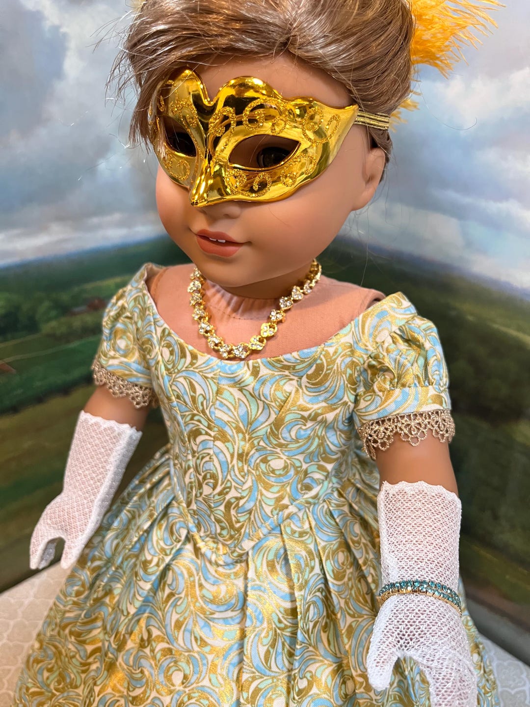 Masquerade Ball Gold Mask for American Girl Like Dolls or 18” Dolls - Etsy