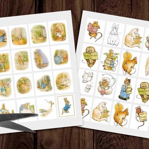Peter Rabbit Printable Stickers, Tags, Labels, Ephemera Digital ...