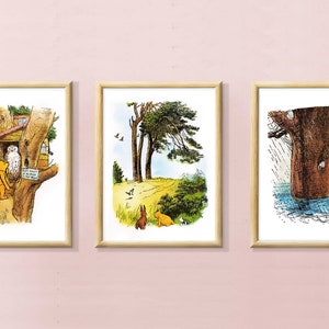Set of 35 Classic Winnie the Pooh Poster Prints, Winnie the Pooh ...