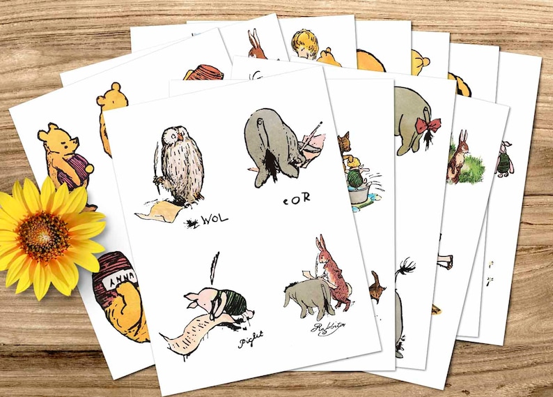 Classic Winnie the Pooh JPEG Clip Art Graphics for Baby - Etsy