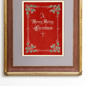 Victorian Christmas Book Cover Art A Merry Merry Christmas. Vintage ...