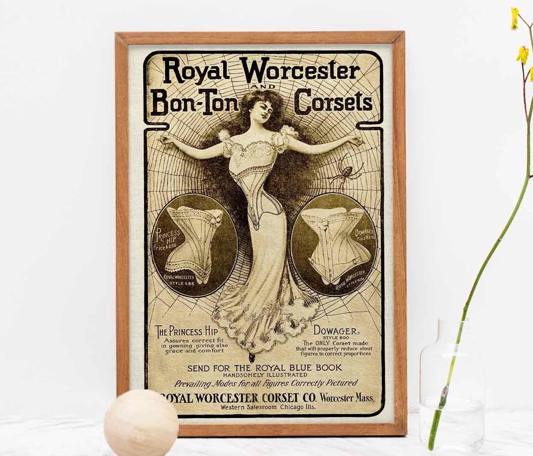 Victorian Corset Ephemera Advertising Poster, Vintage Corset Ads ...
