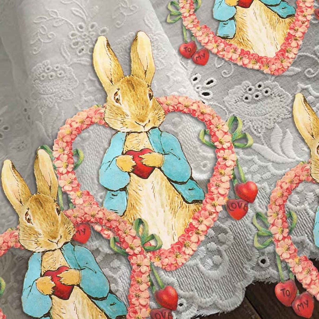 Peter Rabbit Valentine's Day Clip Art Vintage Kids' Classroom Cards ...