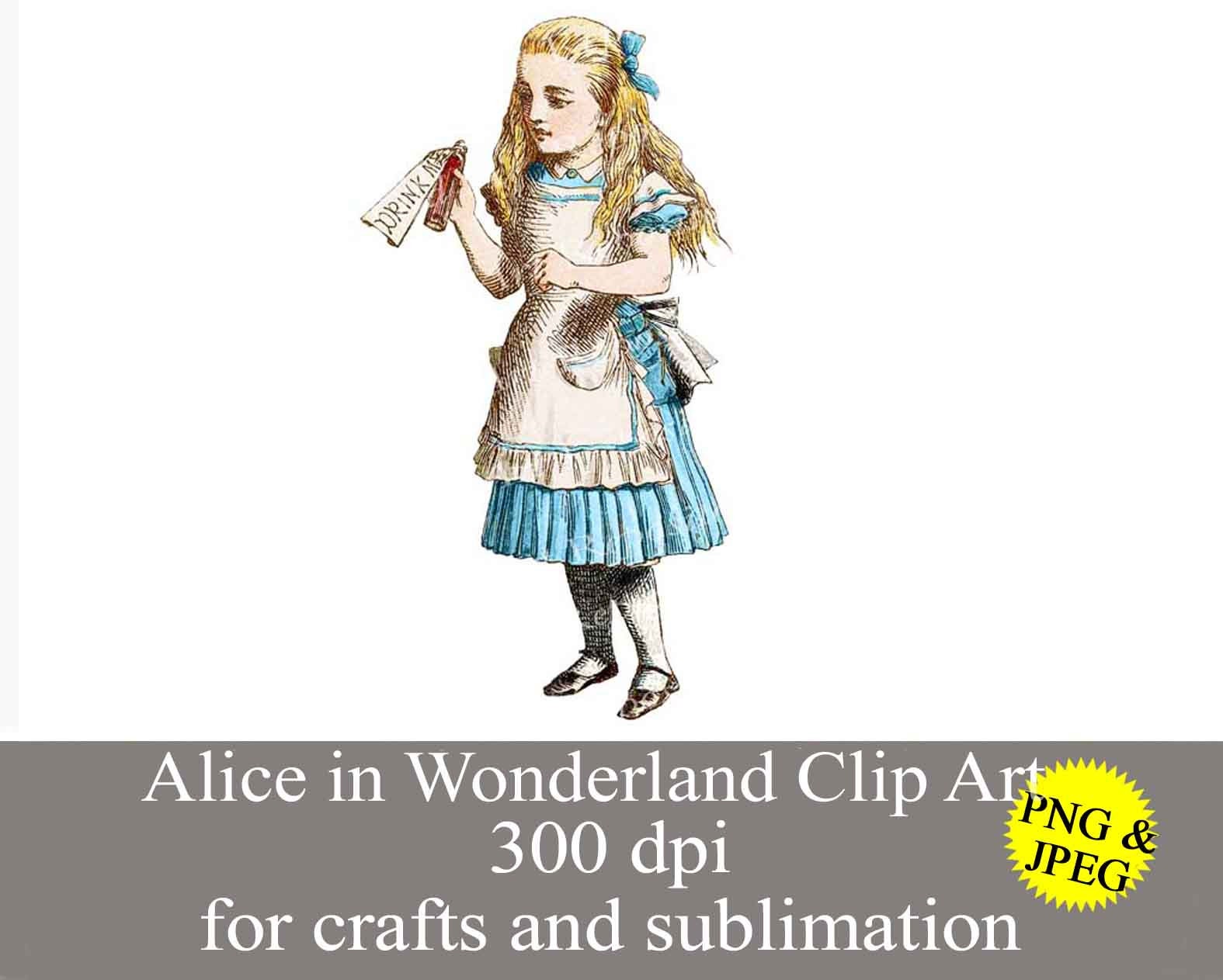 Vintage Alice In Wonderland Clip Art