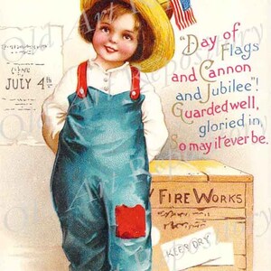 Patriotic Vintage July 4th Americana Image Download Victorian Postcard ...