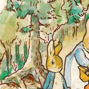 Peter Rabbit Map Decor Instant Printable Digital Download, Pastel Wall ...