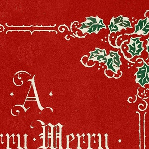 Victorian Christmas Book Cover Art A Merry Merry Christmas. Vintage ...