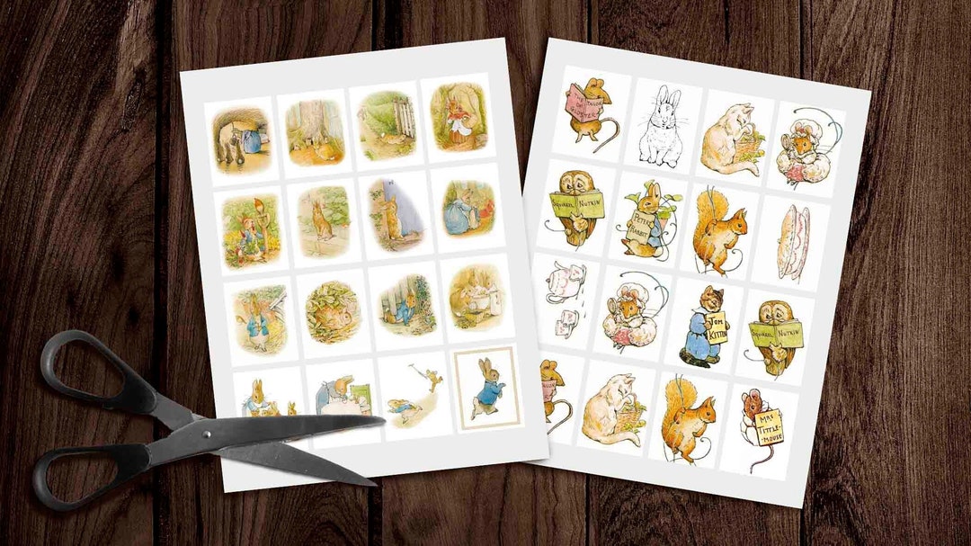 Peter Rabbit Printable Stickers Tags Labels Ephemera - Etsy