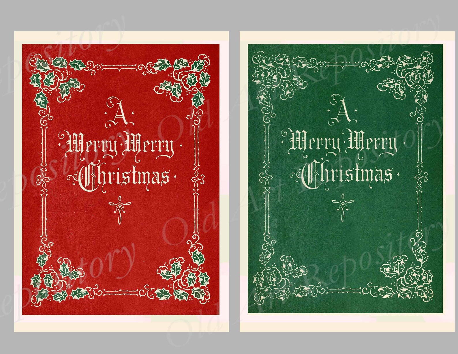 Victorian Christmas Book Cover Art A Merry Merry Christmas. Vintage ...
