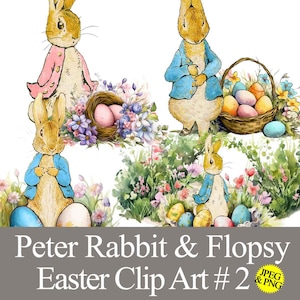 Peter Rabbit Easter Bunny Clip Art PNG & JPEG Digital Printable 2 for ...