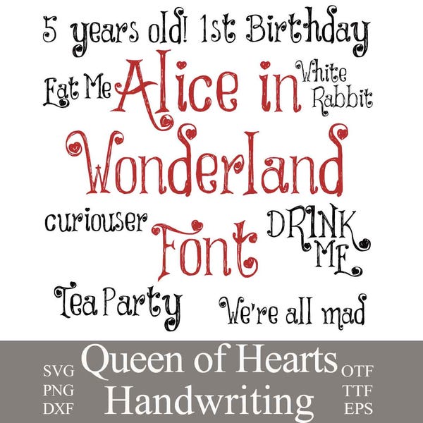Wonderland Numbers Font - Etsy