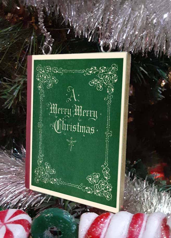 Victorian Christmas Book Cover Art A Merry Merry Christmas. Vintage ...