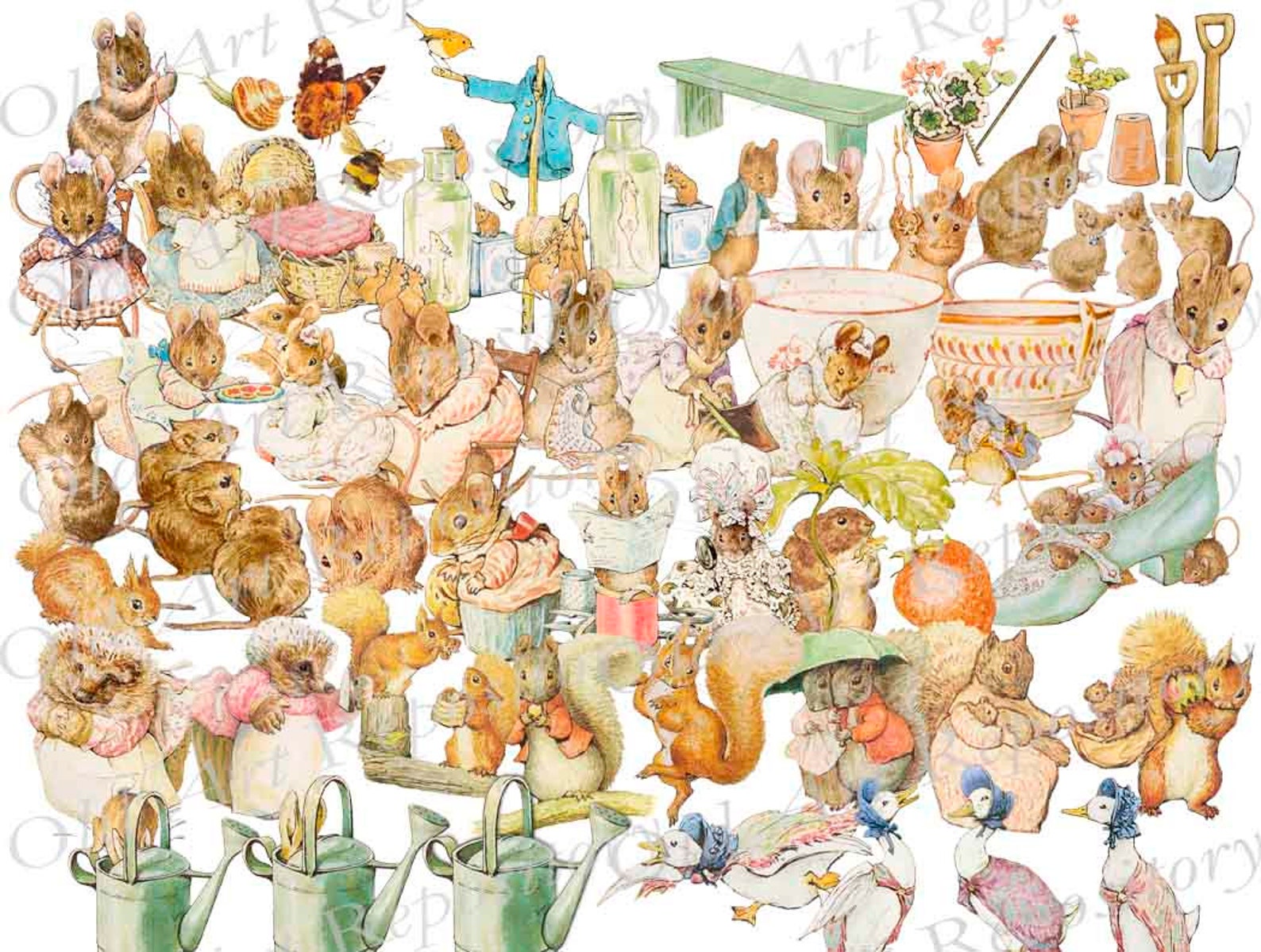 Peter Rabbit PNG Clip Art Mega Bundle for Baby Shower Birthday Party ...
